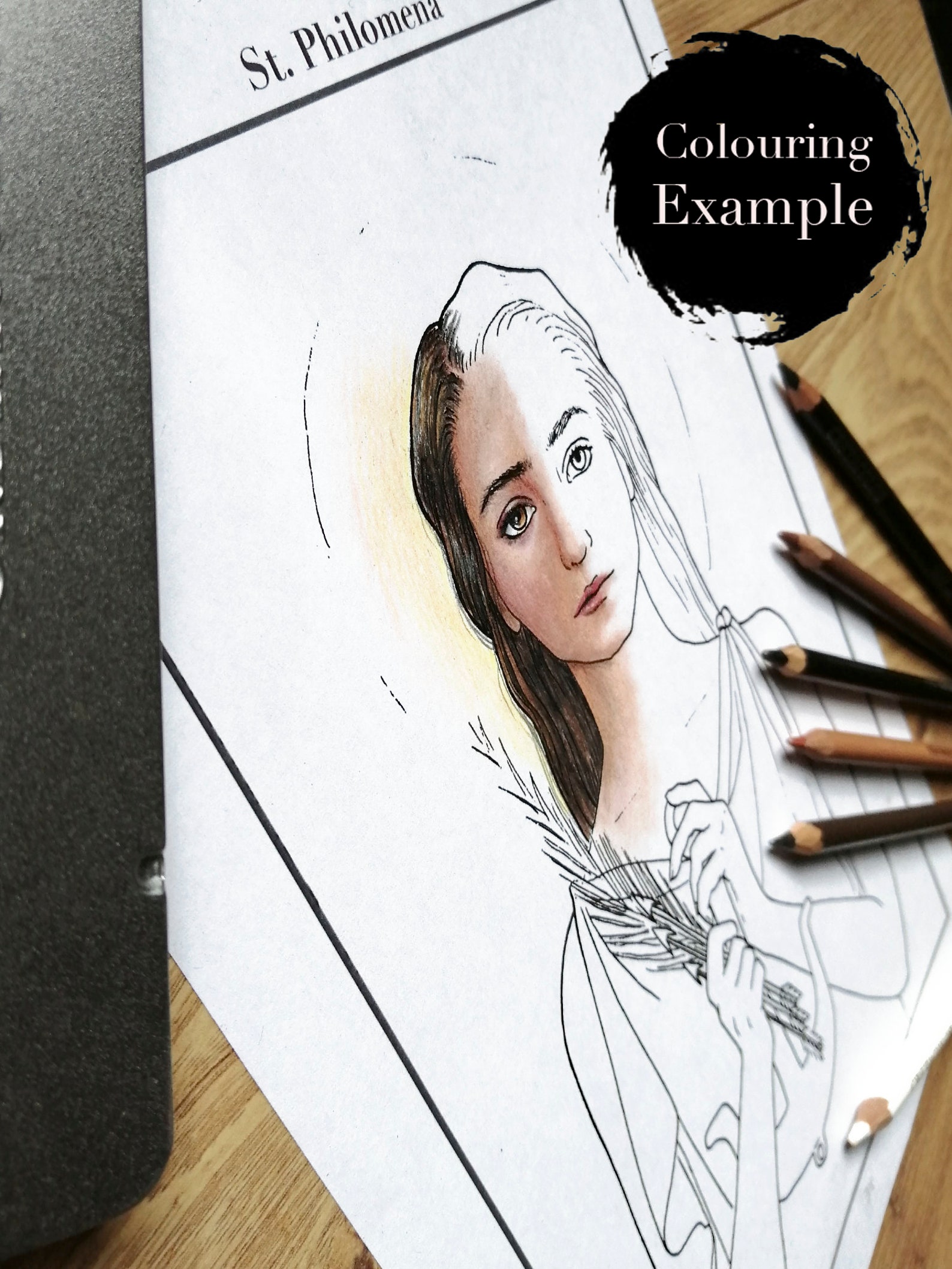 Digital Download Colouring Page St Philomena - Etsy Canada