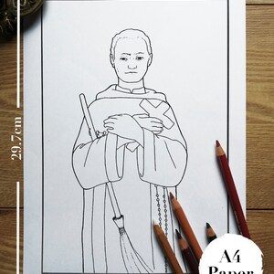 St Martin De Porres Downloadable Digital Colouring Page Patron Saint of ...