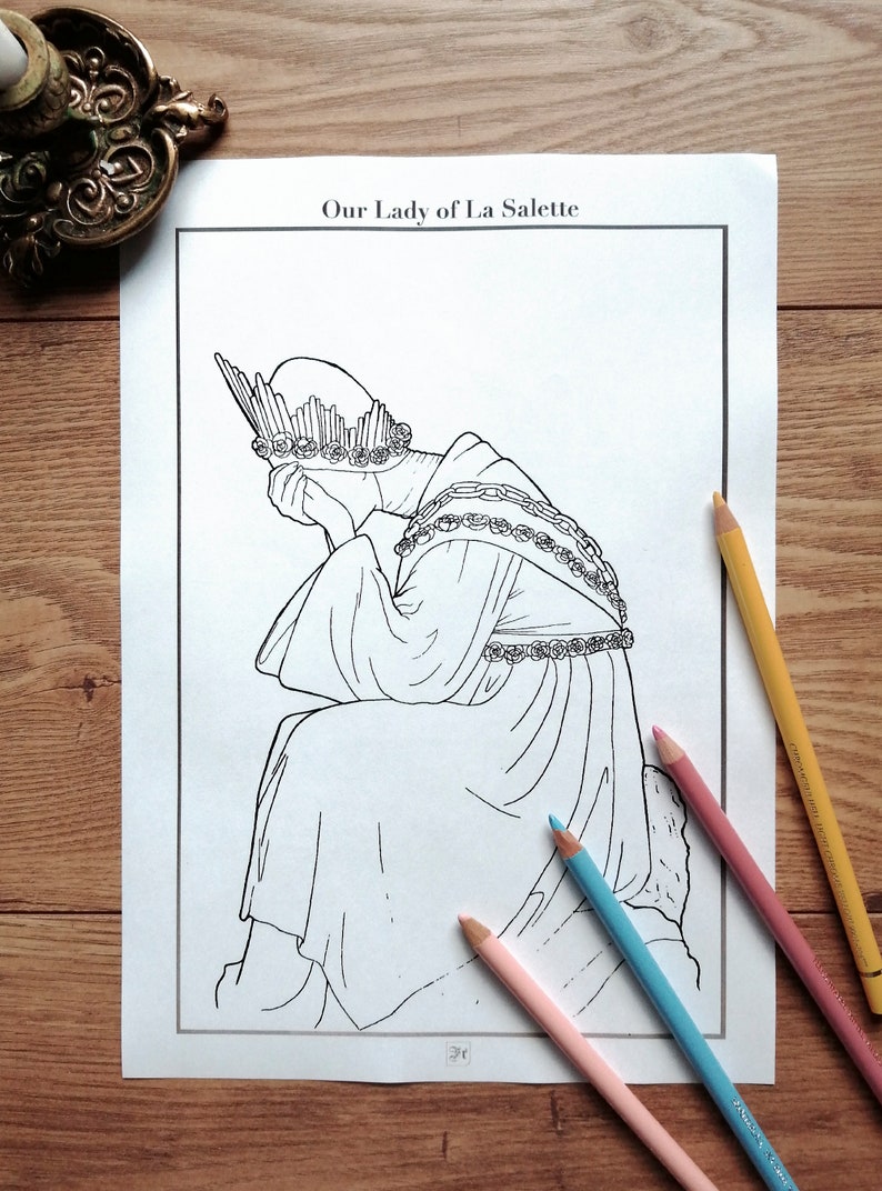 Our Lady of La Salette - Digital Downloadable Colouring Page - Etsy