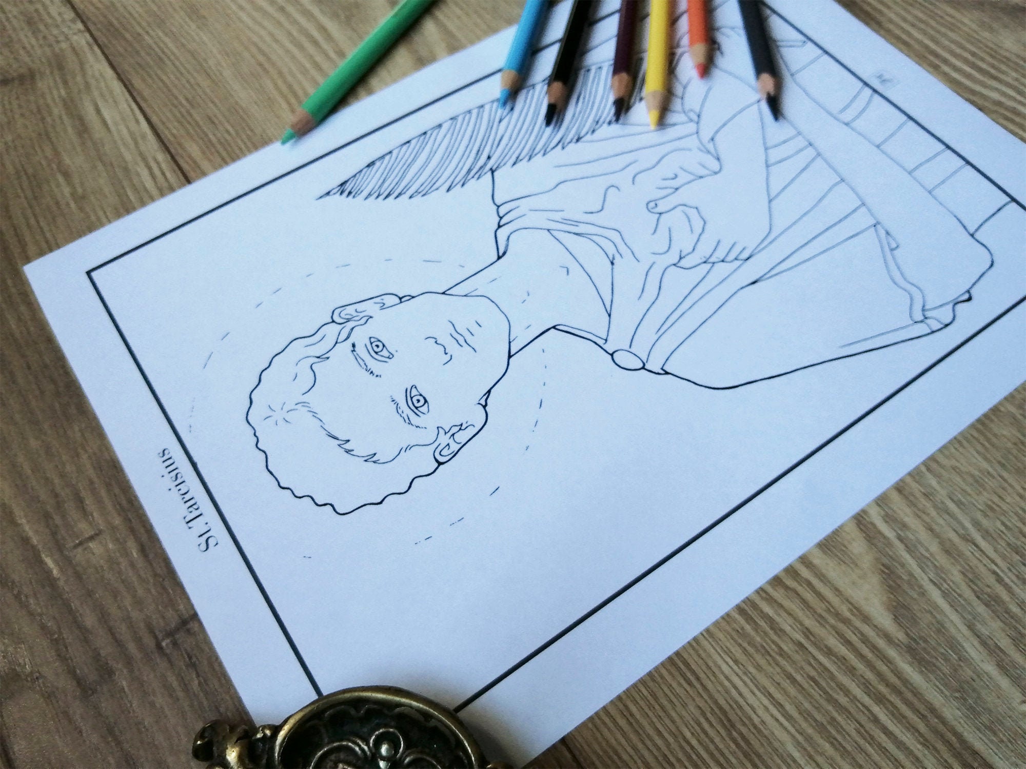 Digital Colouring Page St Tarcisius - Etsy Canada