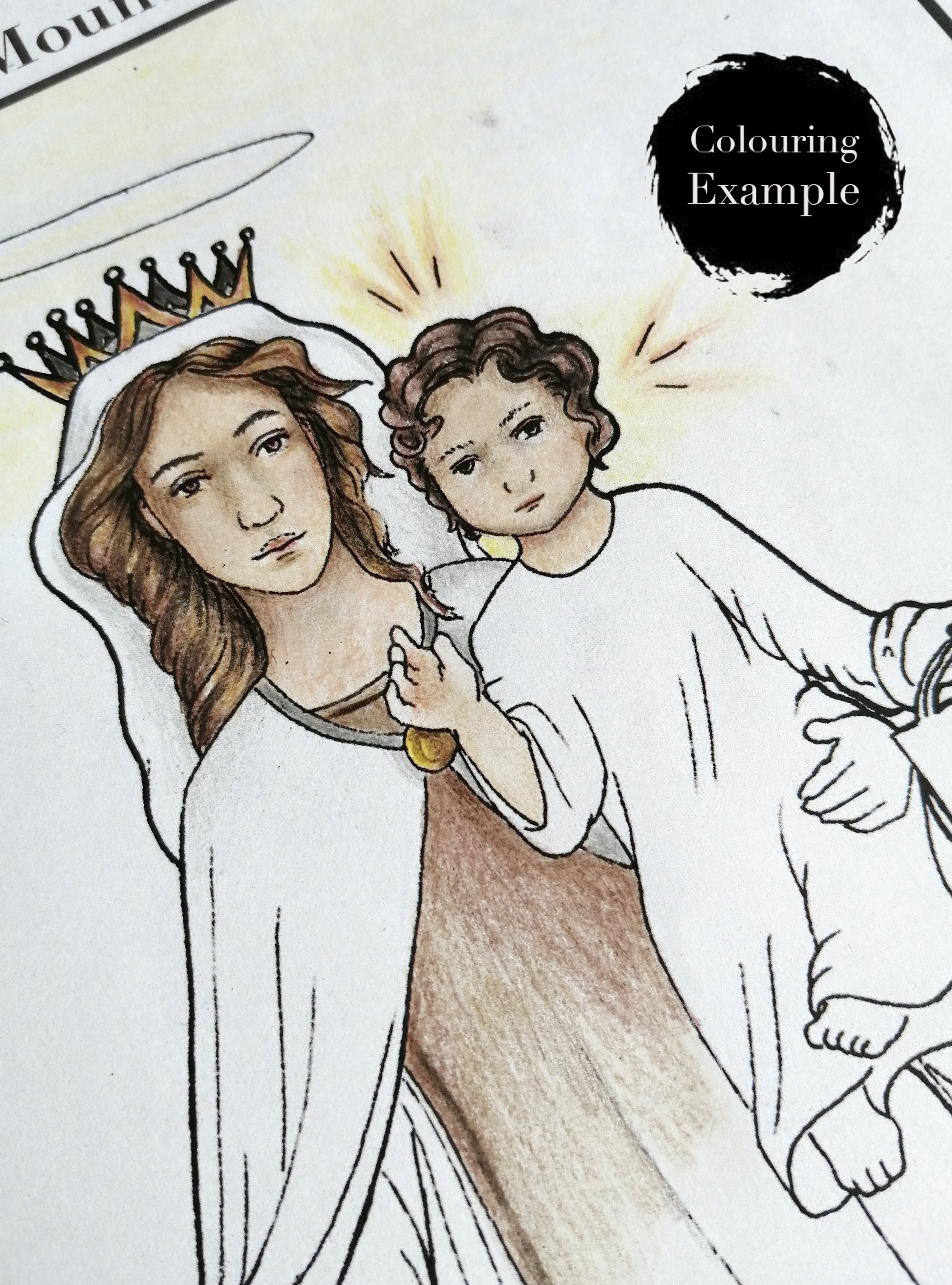 Our Lady of Mount Carmel - Downloadable Digital Colouring Page - Etsy