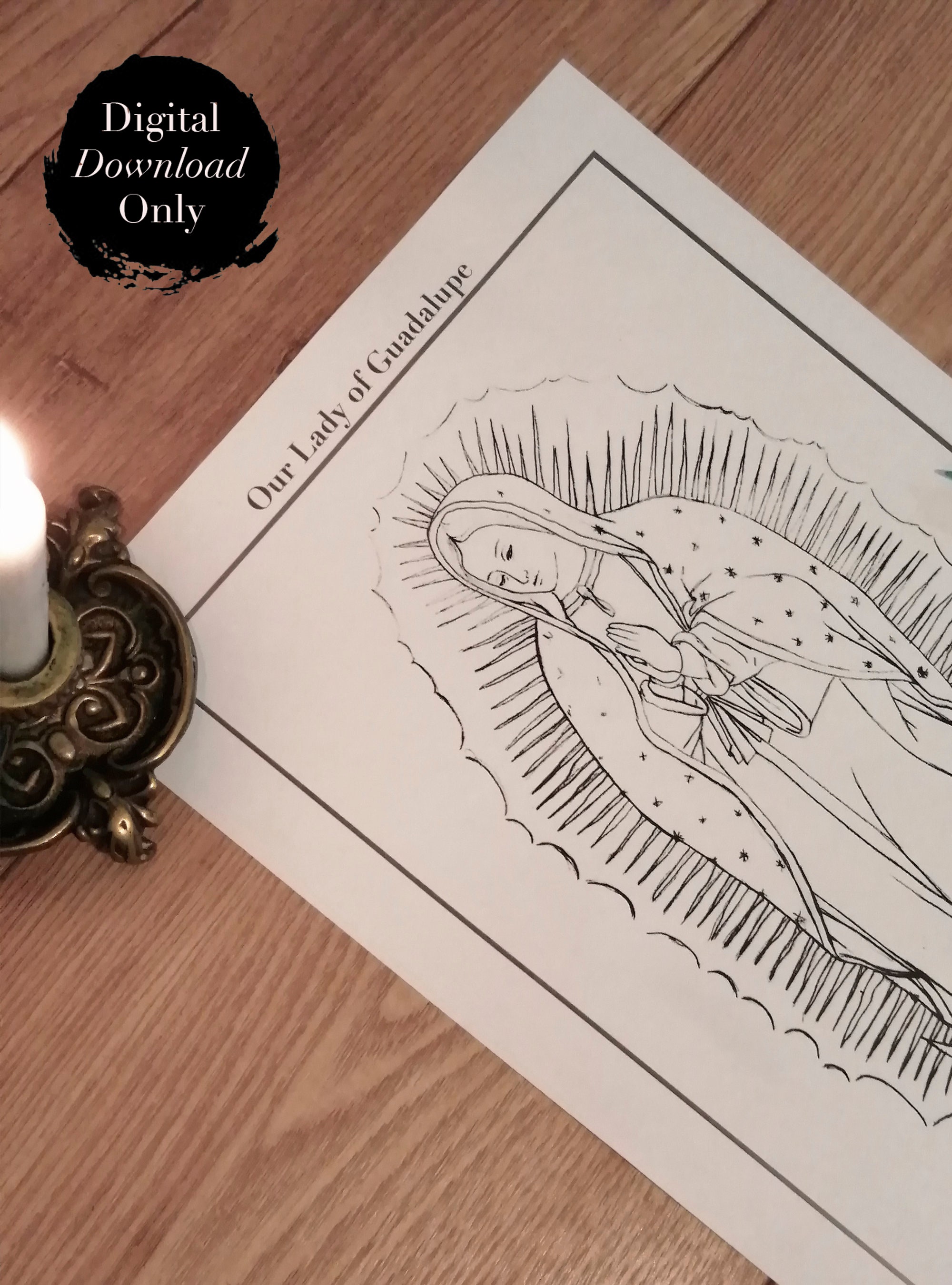 Our Lady Drawing Bundle X5 - Downloadable Children's Drawing Page - Etsy