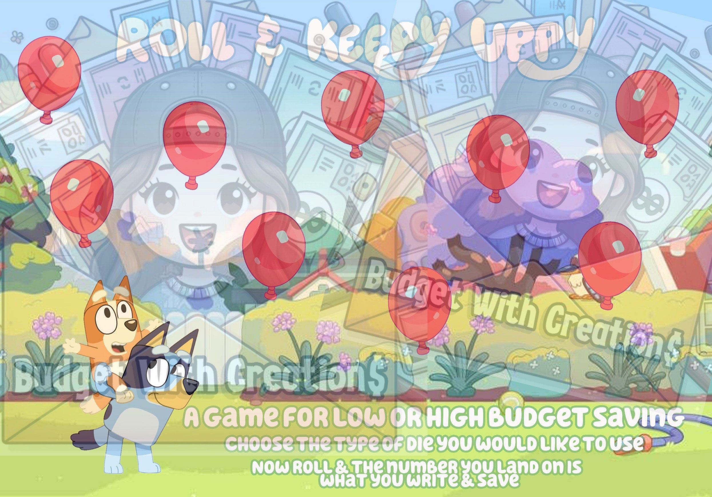 Roll & Keepy Uppy With Bluey and Bingo - Etsy