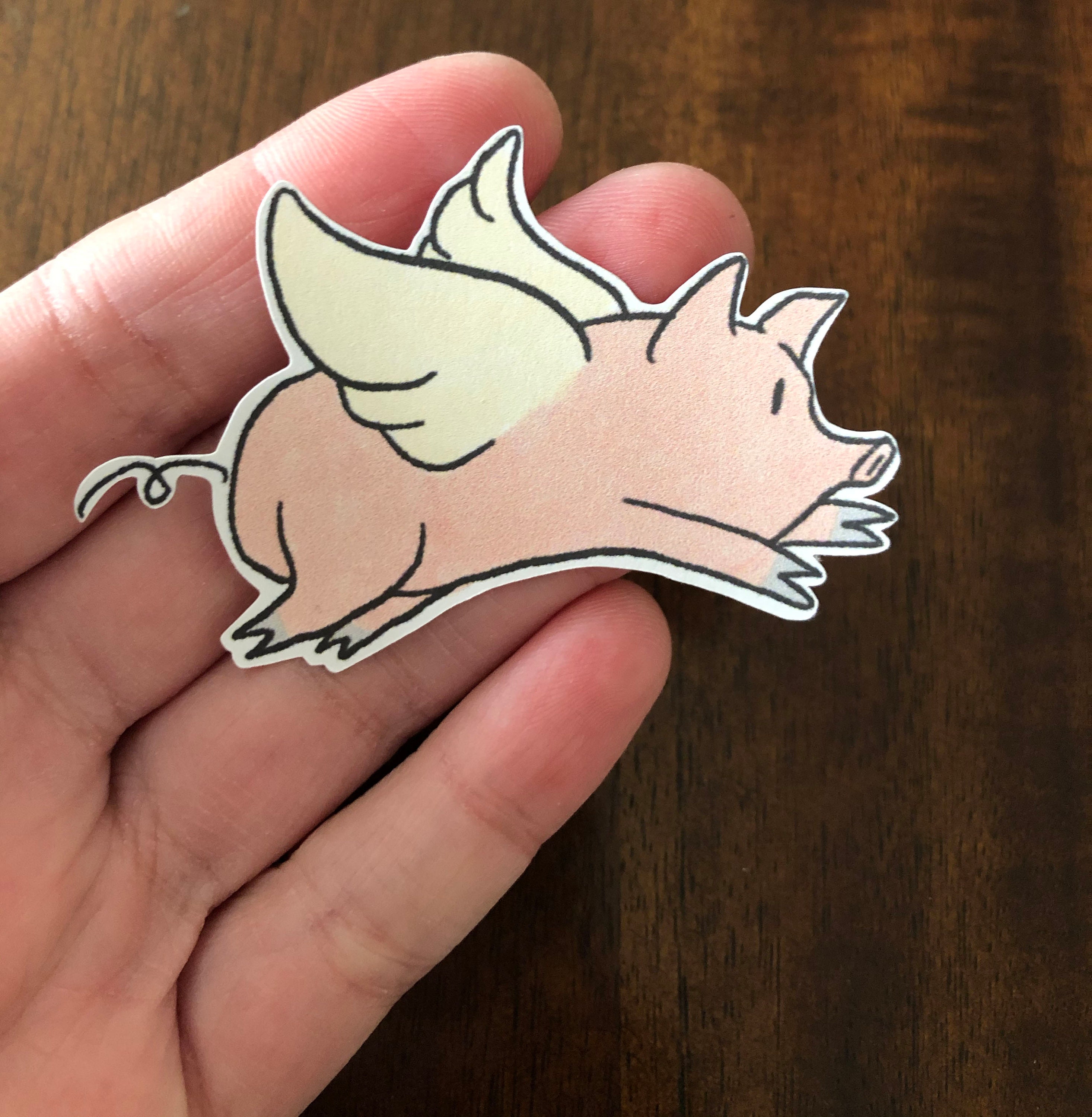 Flying Pig Sticker 1 - Etsy