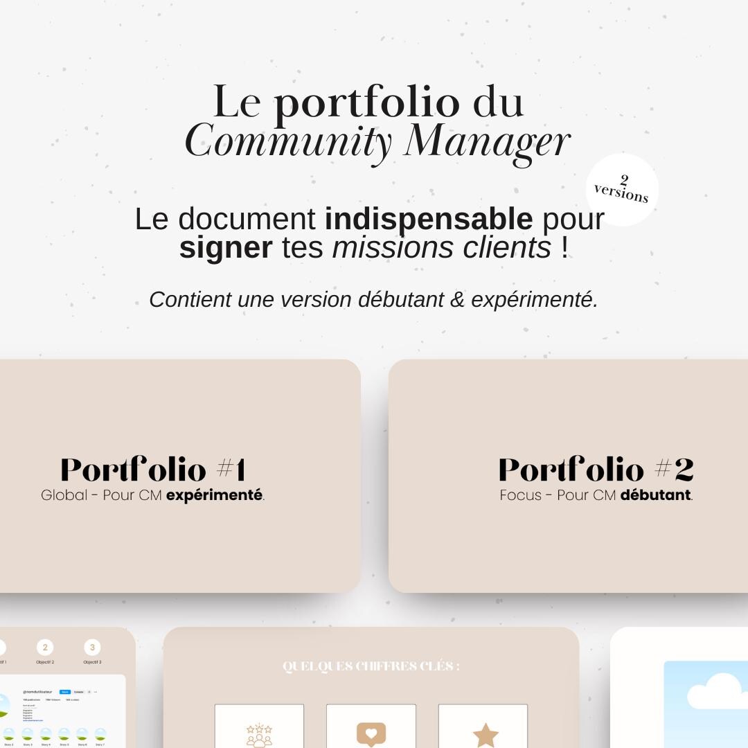 The Community Manager Portfolio Beginner & Experienced Version. - Etsy