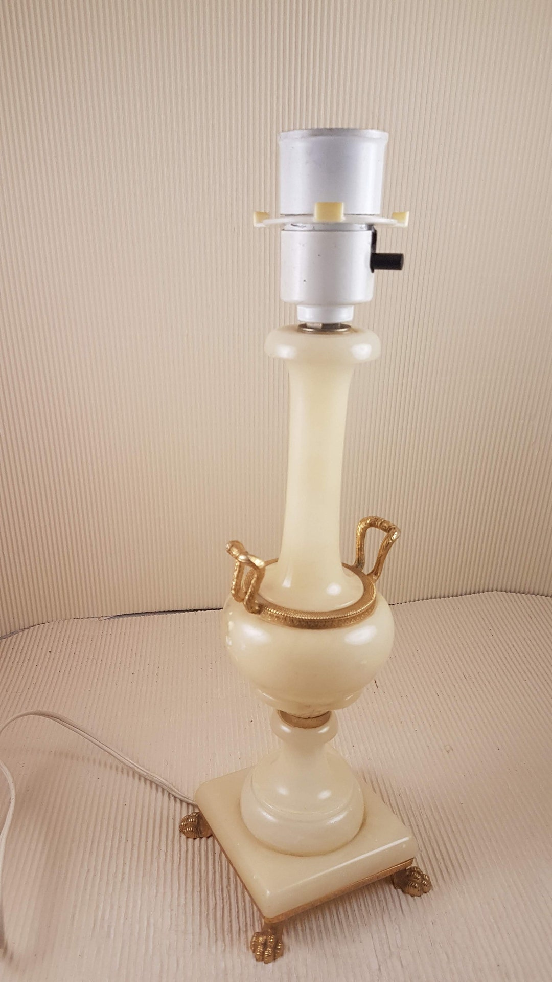 Vintage Cute Lamp Base Onyx Marble Messing Mid Century Italian - Etsy