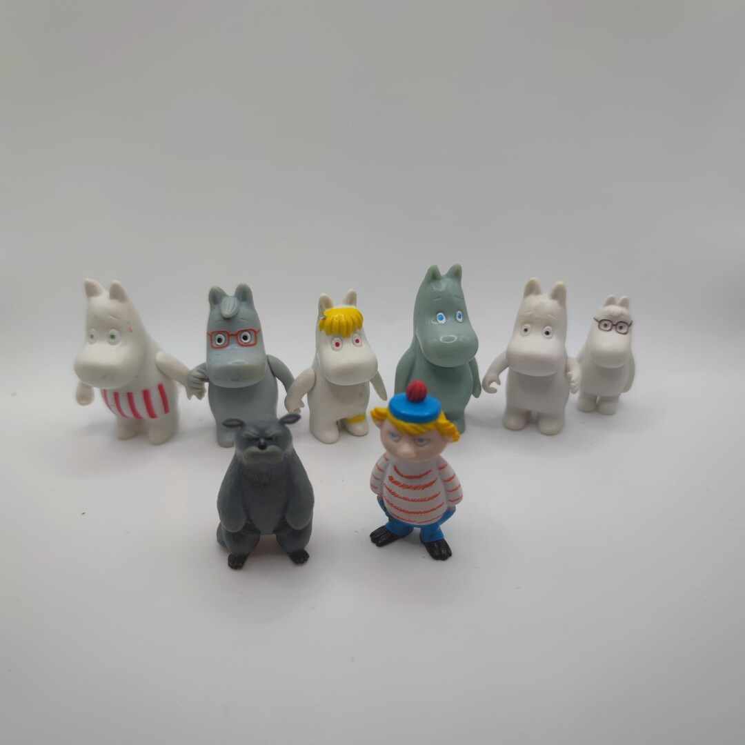 Vintage Moomin Figurines Set: Finnish Cartoon Characters - Etsy