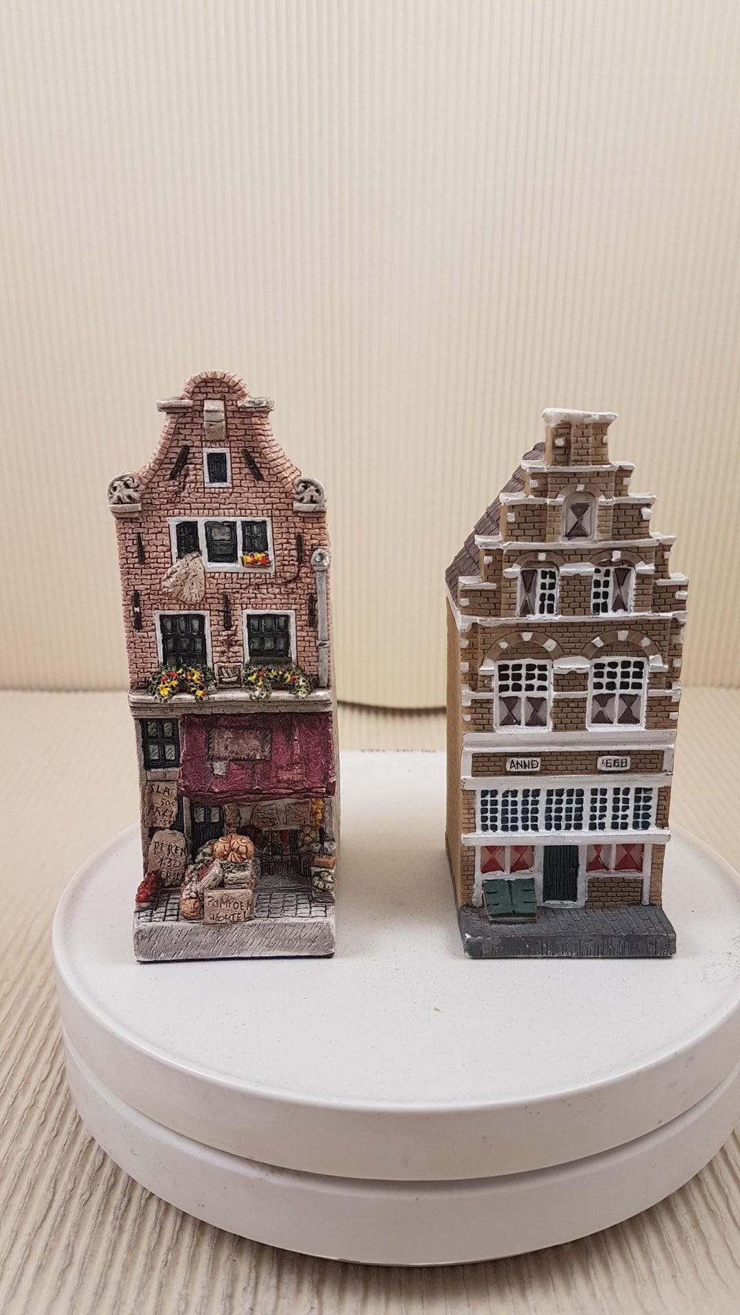 Two Mini Old English Houses Figurines - Etsy