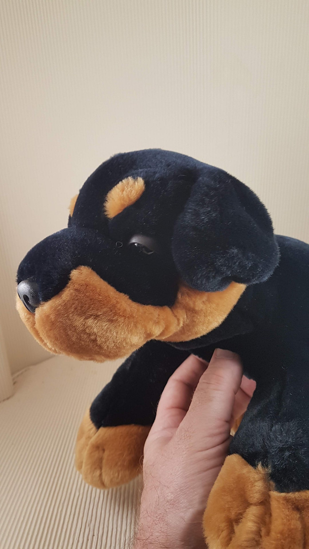 Vintage Cute Rottweiler Dog Black Brown Puppy Keel Toys - Etsy