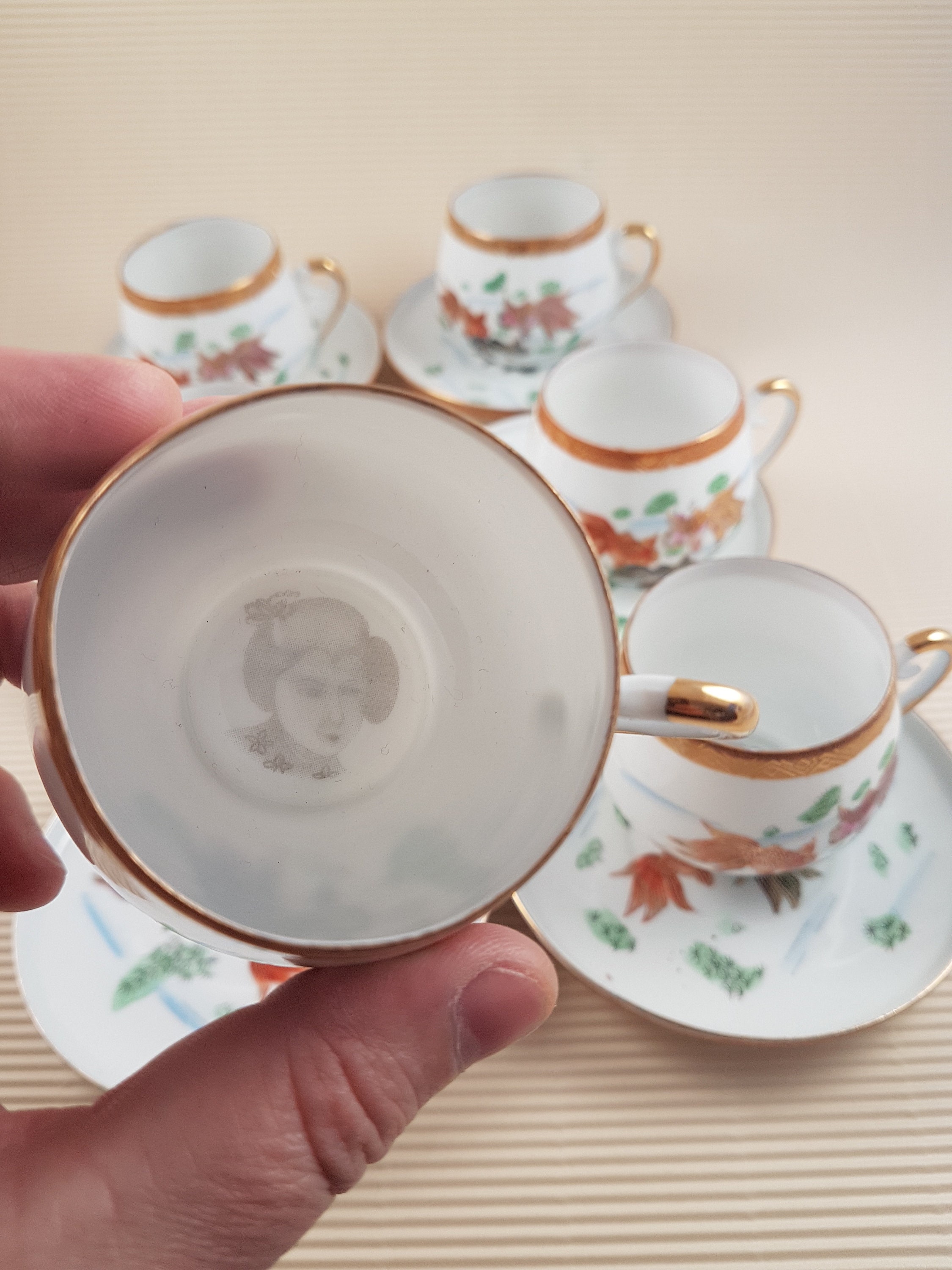 Vintage Japanese Kutani Lithophane Geisha Girl Tea Set - Etsy