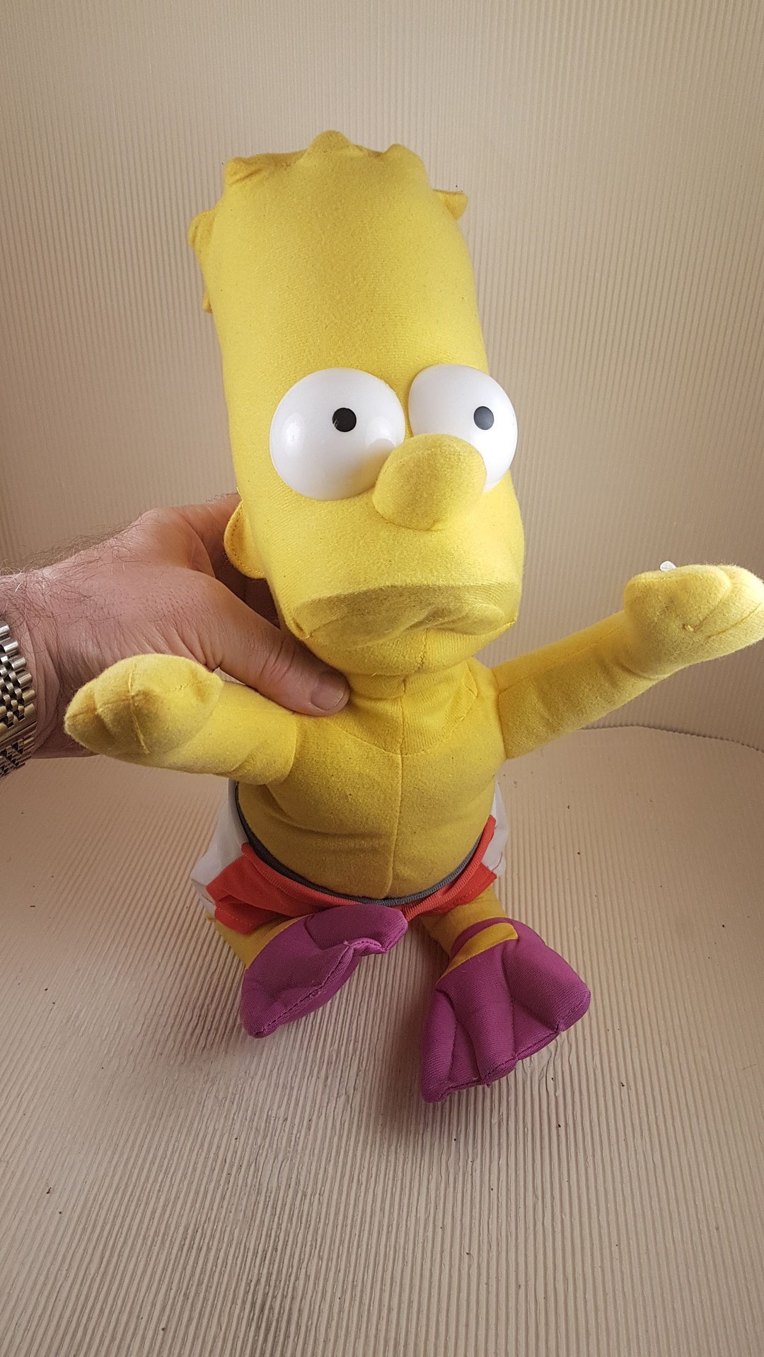 Vintage Swimming Bart Simpson Doll Plush Shark Fin Hang Tag the ...