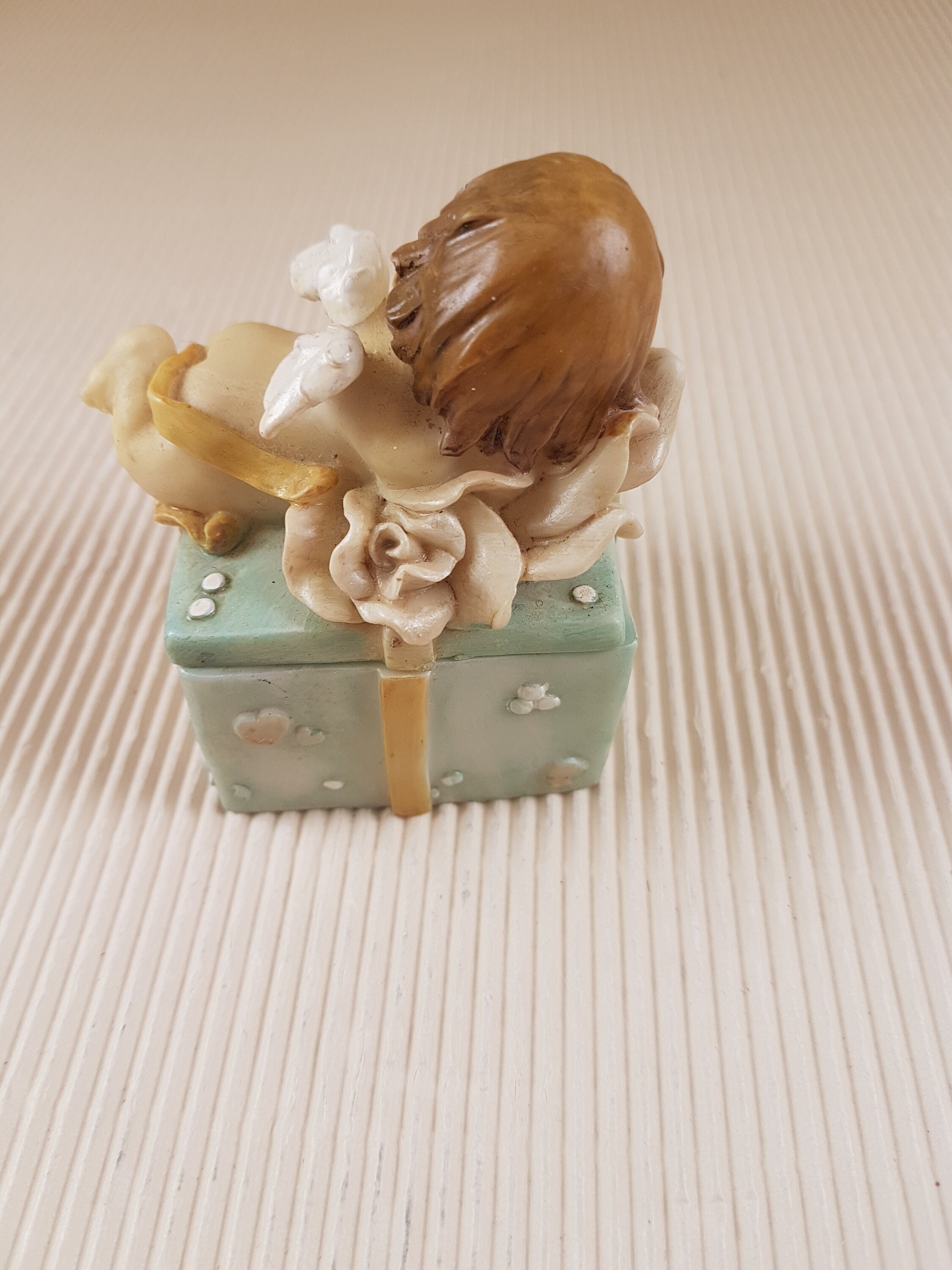 Vintage Mini Baby Angel Trinket Box - Etsy