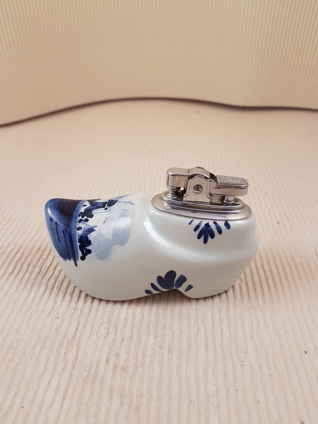 Vintage Delft Hand Painted Dutch Shoe With Cigarette Lighter - Etsy