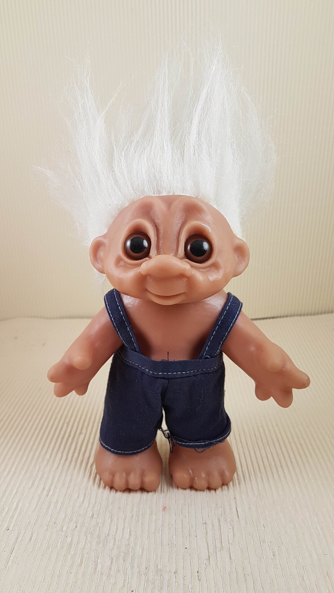 Vintage Thomas Dam Troll Doll Giant ~49cm,authentic,white Hair,dressed ...