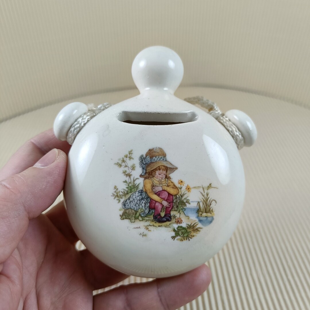 Vintage Small Porcelain Piggy Bank Coin Saver for Children - Etsy