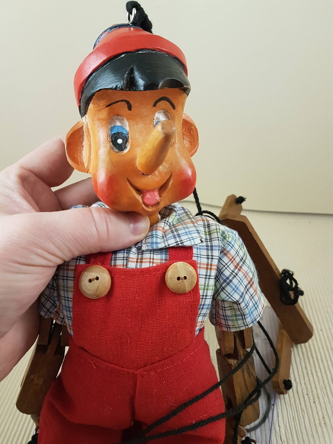Pinocchio Vintage String Puppet / Wood and Fabric Puppet - Etsy