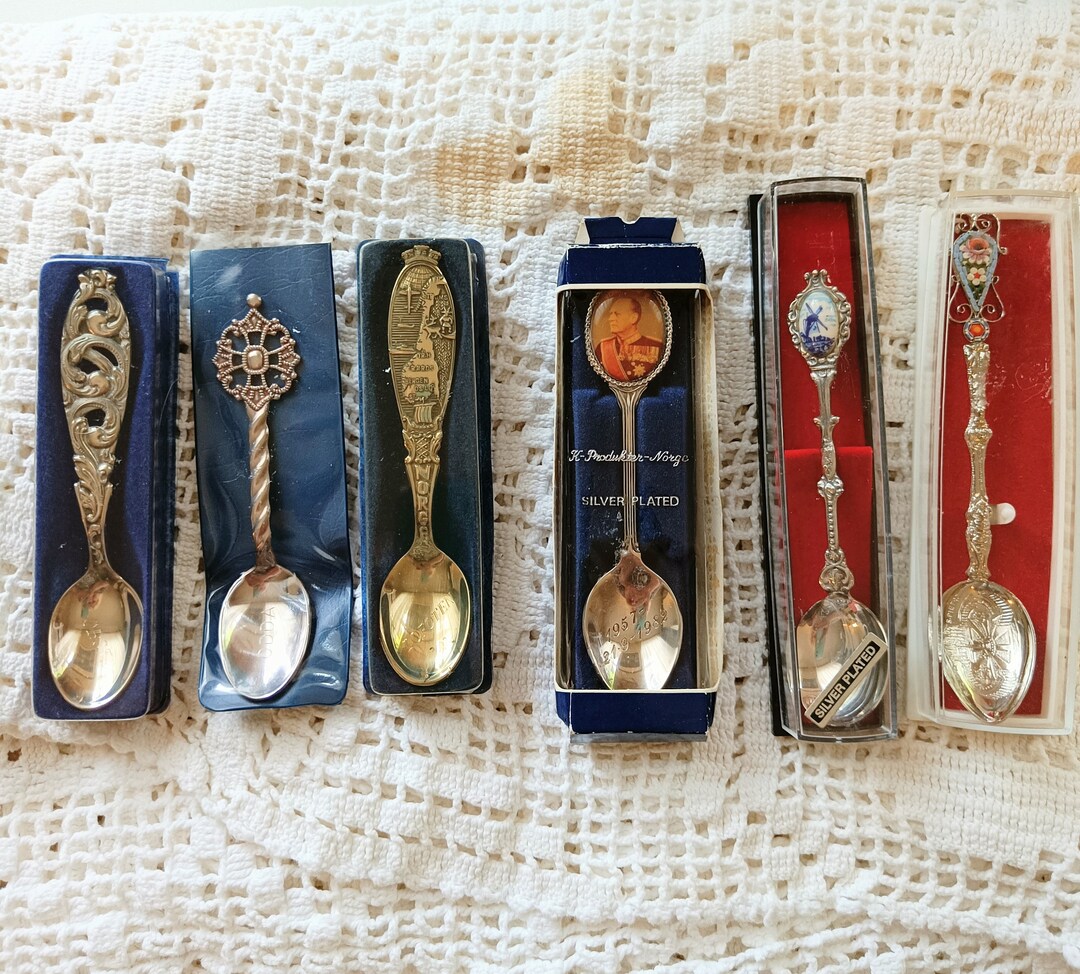Vintage Collectible Scandinavian Souvenir Spoons Some Are Plated Silver ...