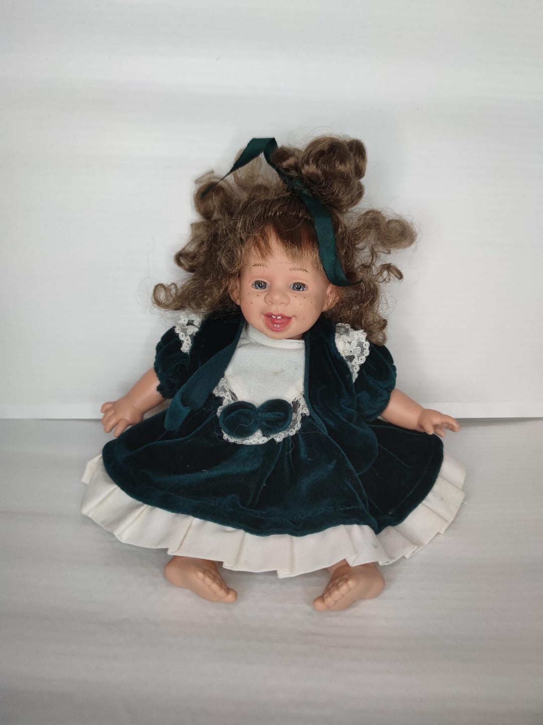 Vintage Cute D'anton Jos Character Doll Hard Plastic Brown Hair Smiling ...