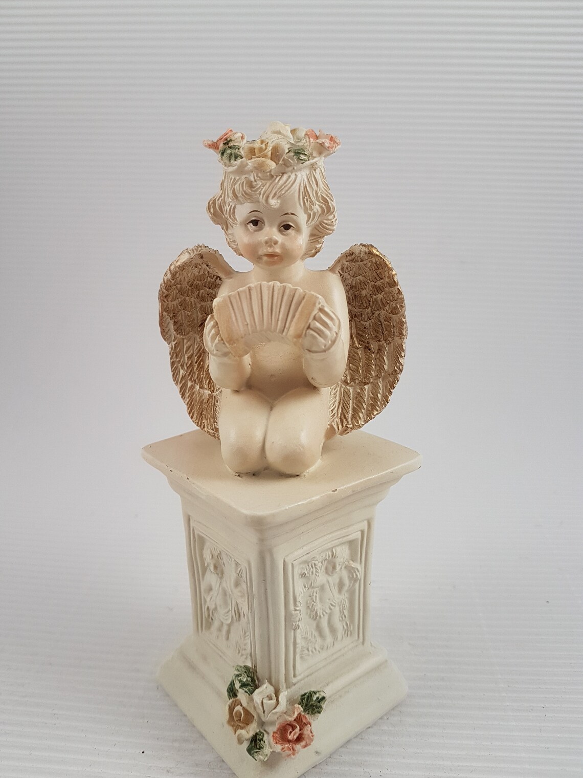 Vintage Little Cherub Baby Angel Playing Harmonica Figurine - Etsy