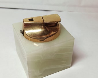 Vintage Flame Crest Onyx Table Lighter Marble Stone Lighter Smoking ...
