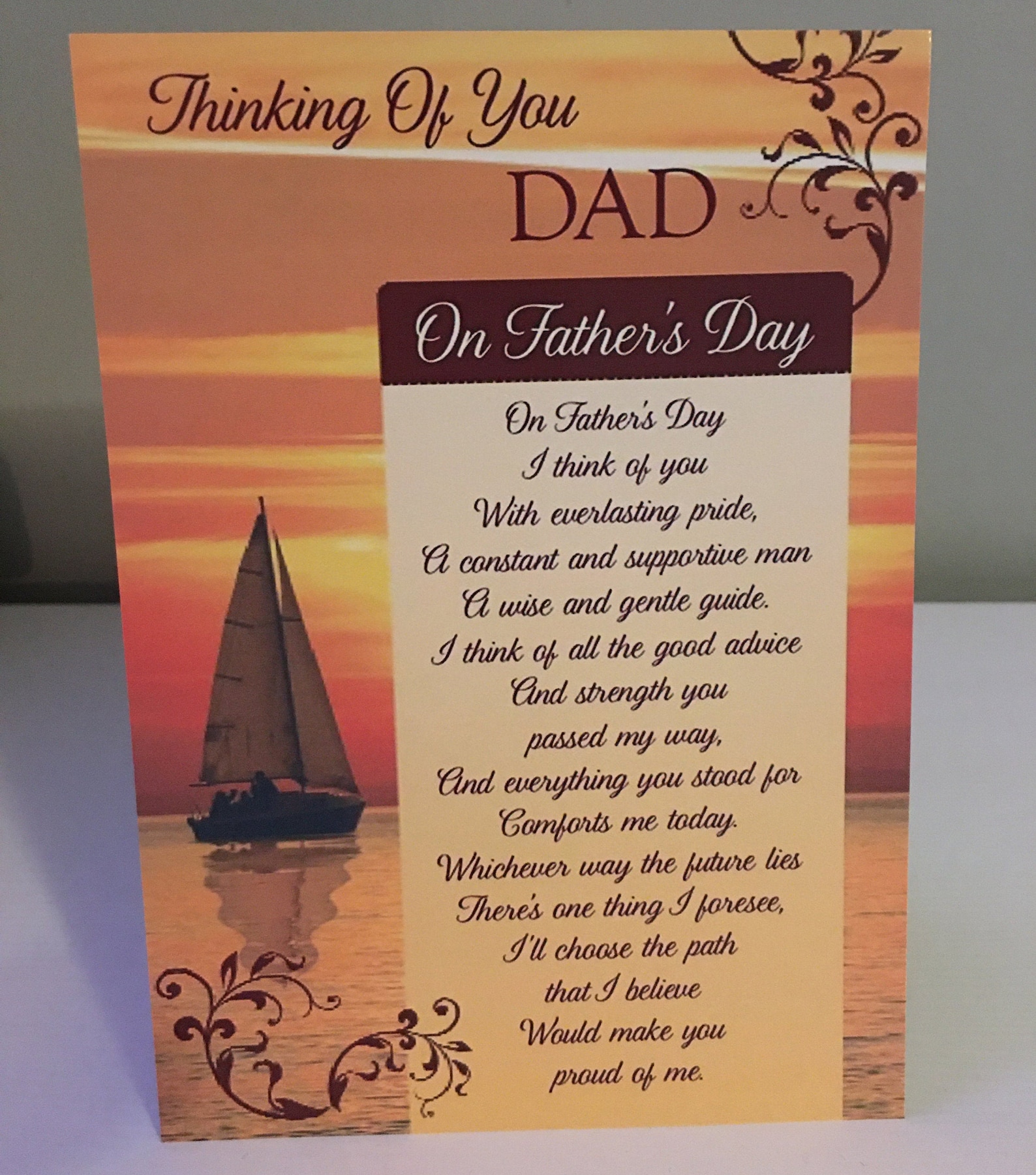 Thinking of You Dad on Fathers Day Grave Card 7 X - Etsy