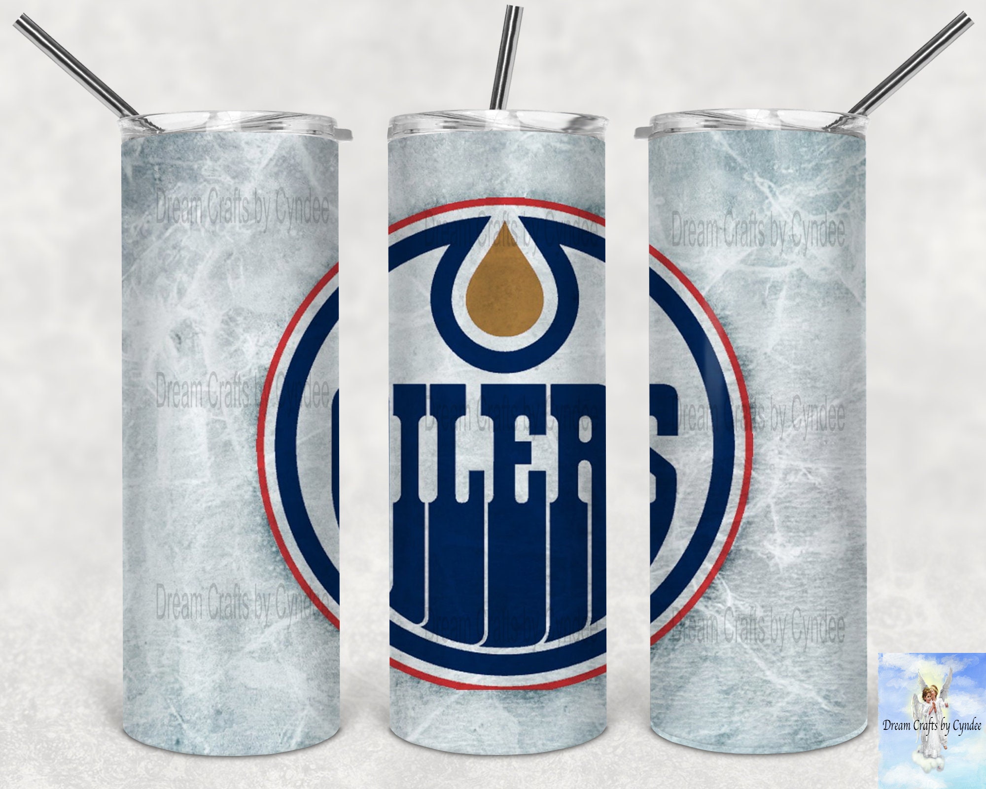 Edmonton Oilers Tumbler with Straw Sublimated 20 oz skinny | Etsy