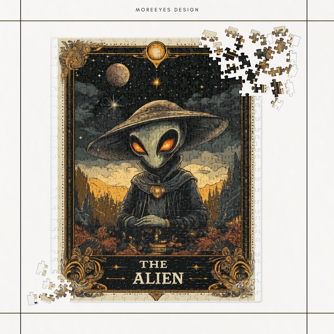 The Alien Jigsaw Puzzle UFO Game Night Starseed - Etsy