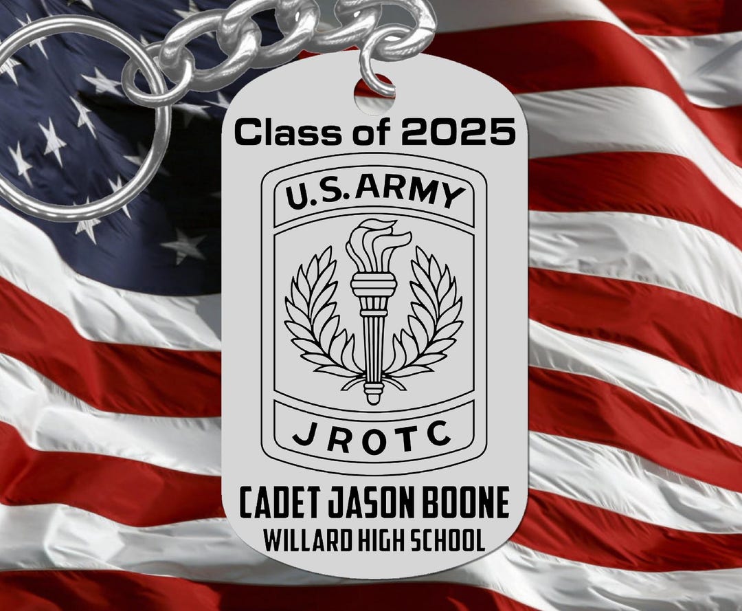 Army JROTC Personalized Keychain, Free Personalization, Custom Made ...