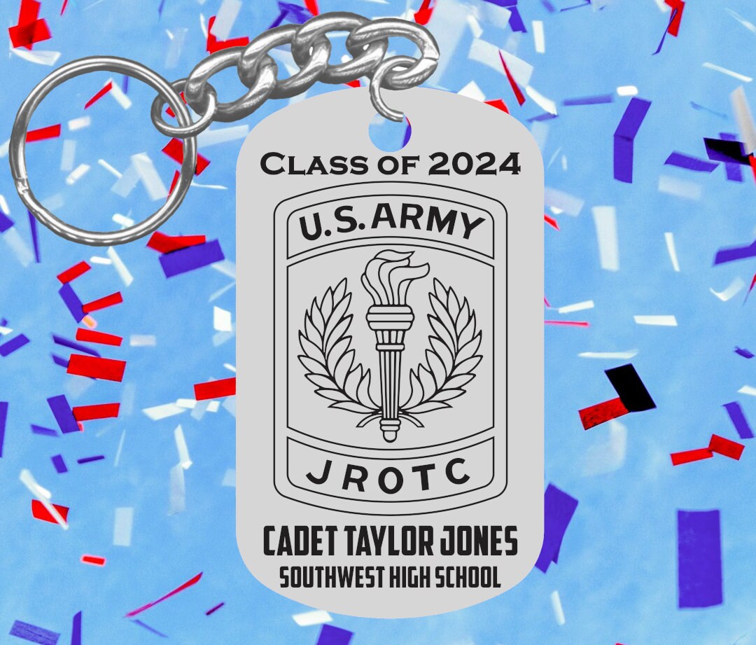 Army JROTC Personalized Graduation Keychain, Free Personalization ...