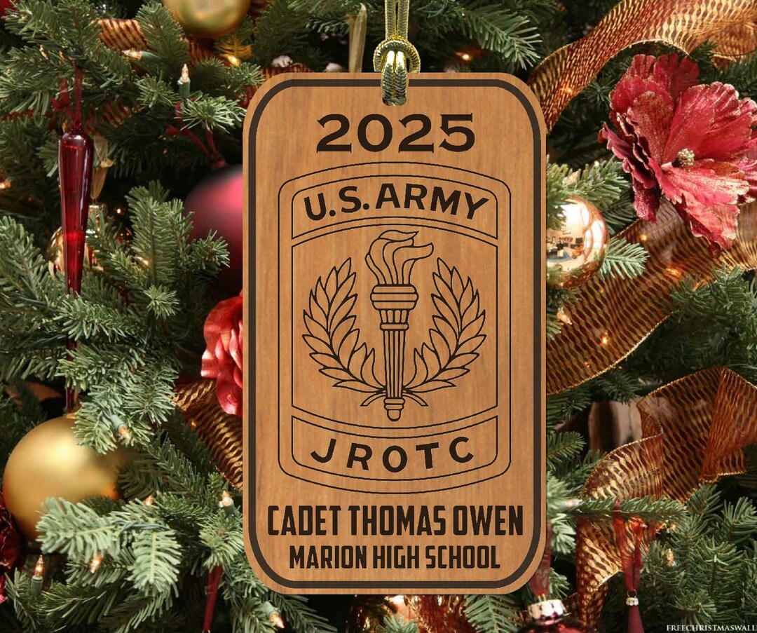 Army JROTC Personalized Ornament, Free Personalization, Custom Made ...