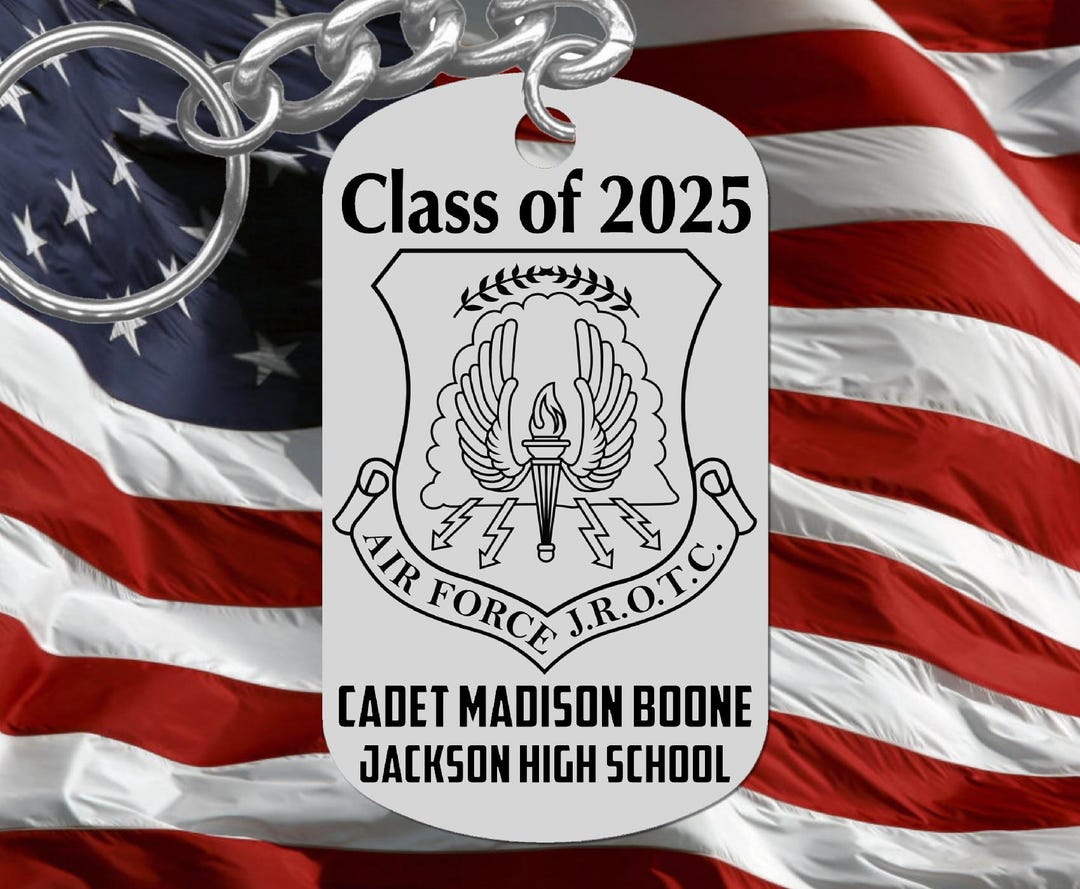 Air Force JROTC Personalized Graduation Keychain, Free Personalization ...