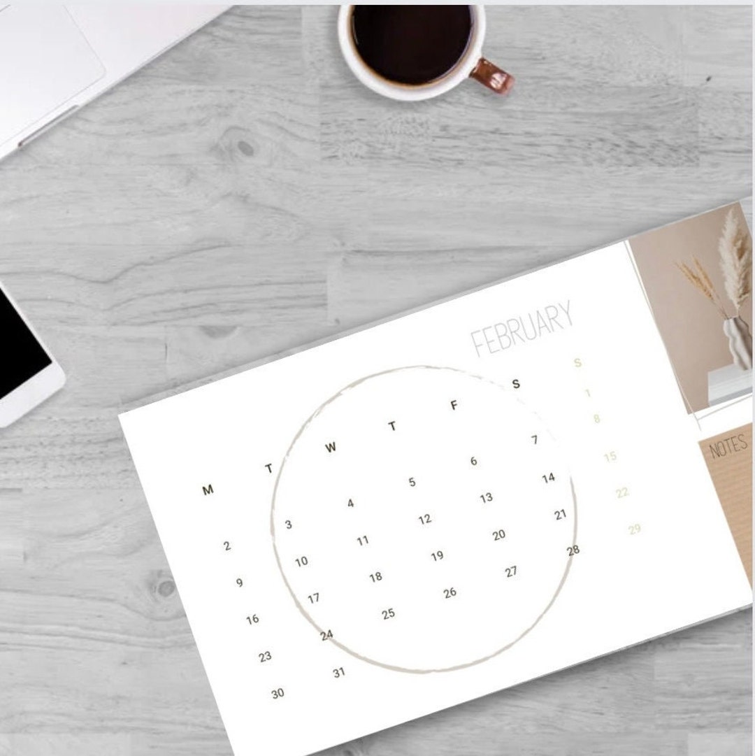 Minimalist Printable Calendar - Etsy