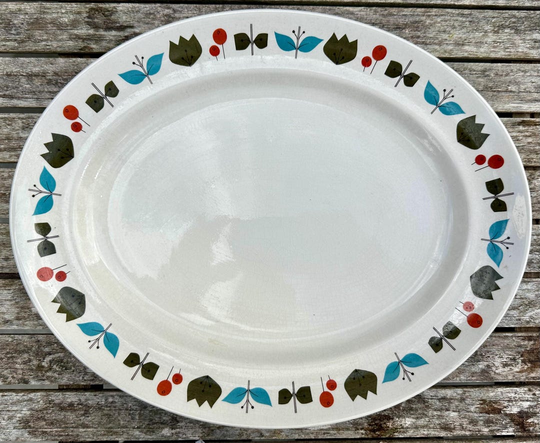 MIDWINTER ‘CHERRY TREE’ Serving Platter L Oval Plate L Staffordshire L ...