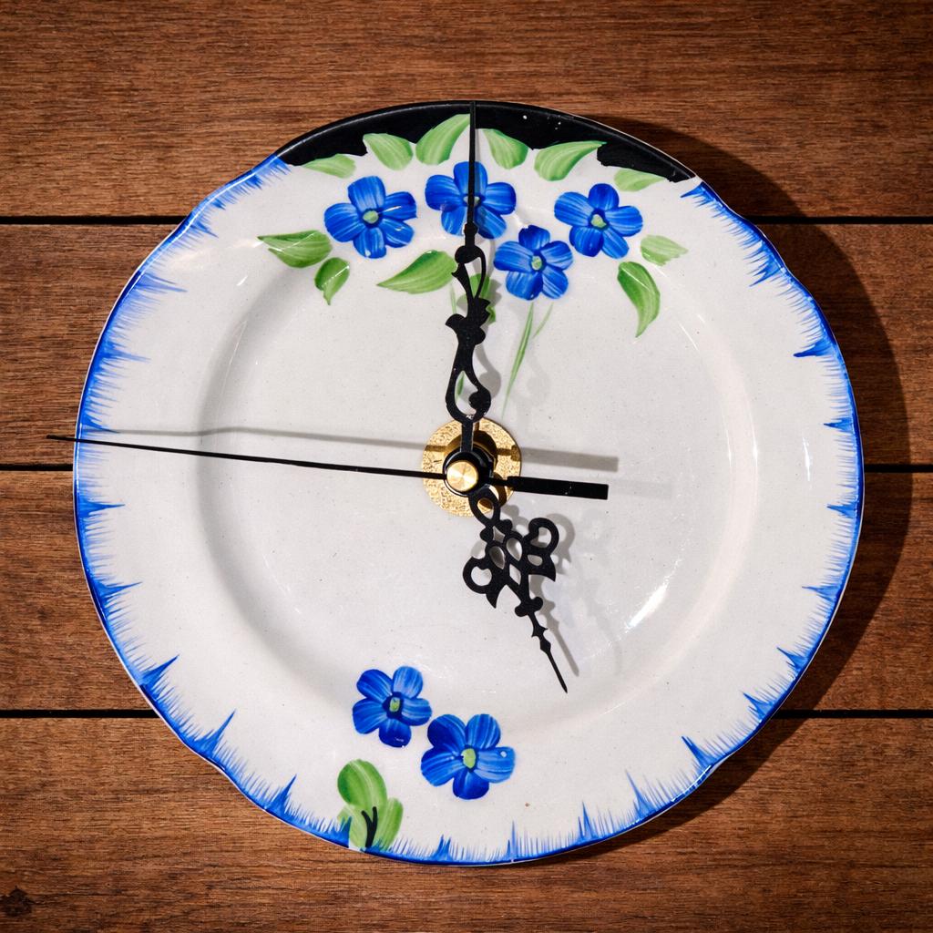 VINTAGE CERAMIC PLATE Wall Clocks I Made From Repurposed Plates L Inc ...