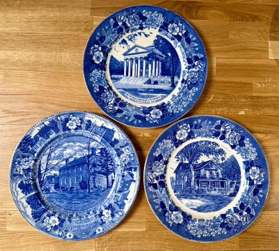 Old English Blue And White Pottery