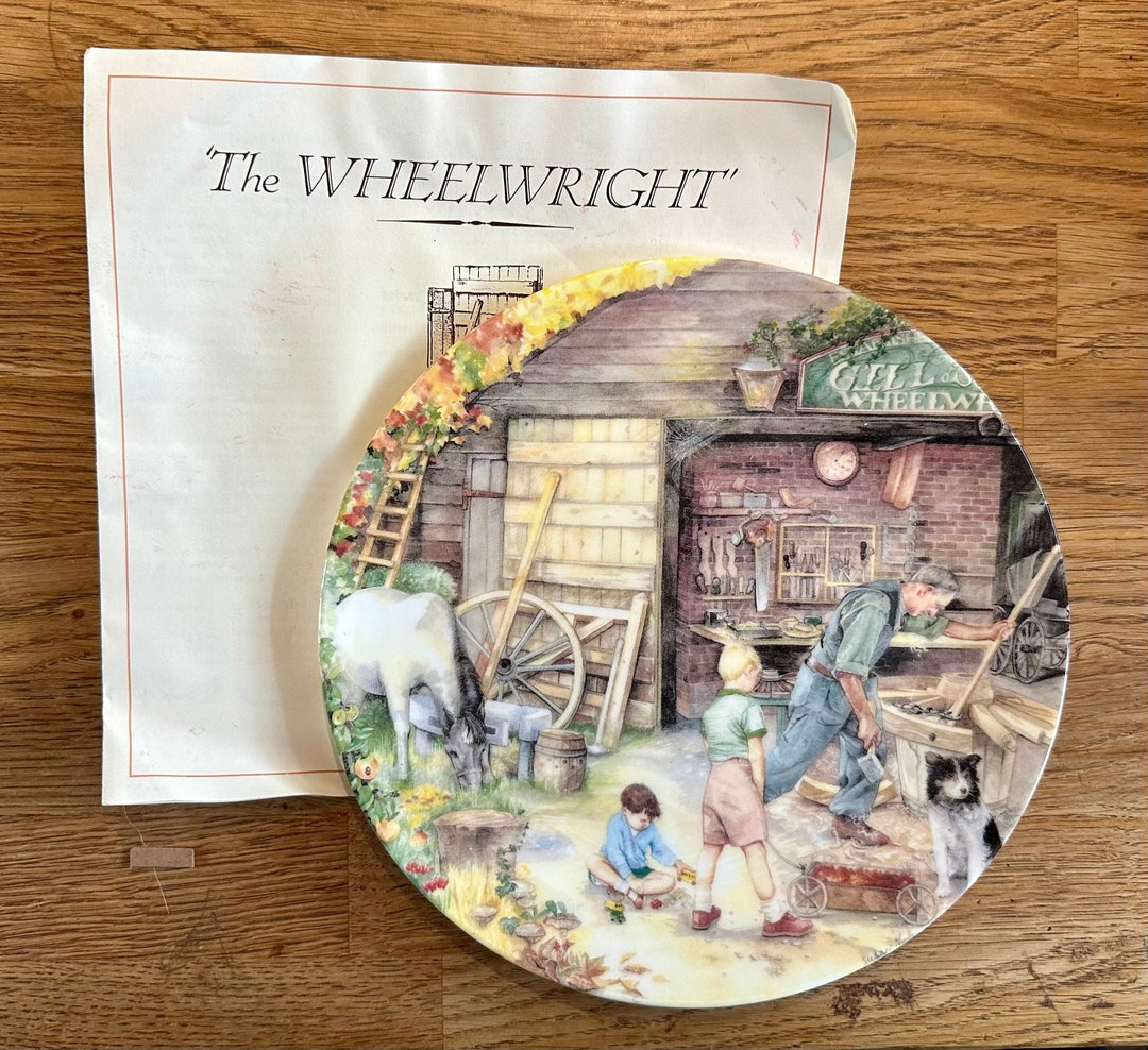 ROYAL DOULTON the Wheelwright Plate, Fourth Issue Old Country Crafts ...
