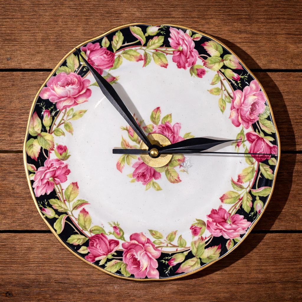 VINTAGE CERAMIC PLATE Wall Clocks I Made From Repurposed Plates L Inc ...