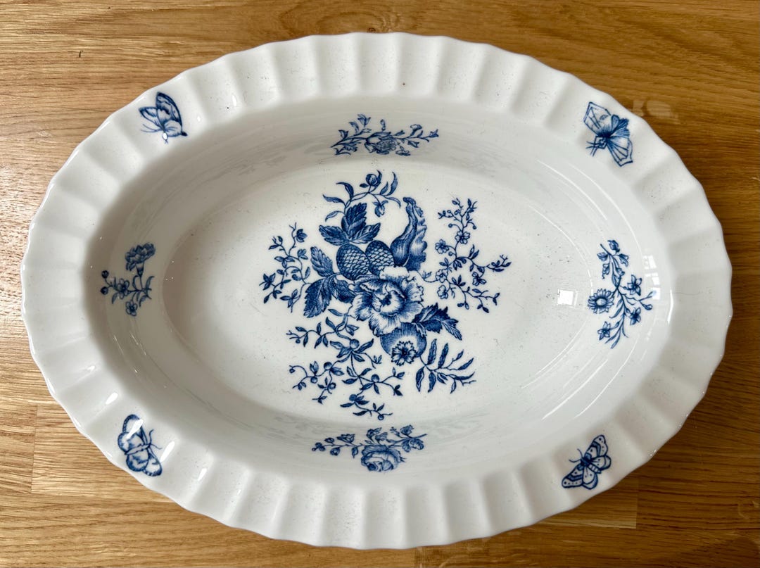 ROYAL WORCESTER ‘blue Sprays ‘ Reproduction Early Worcester 1760 L Bone ...