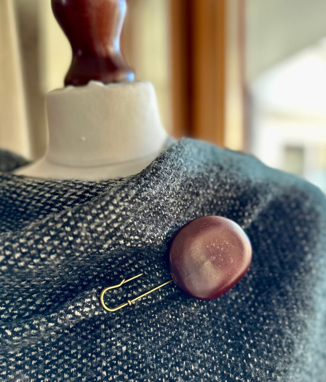 Natural Sea Bean Scarf Pins, Each One of a Kind, Natural, Original and ...