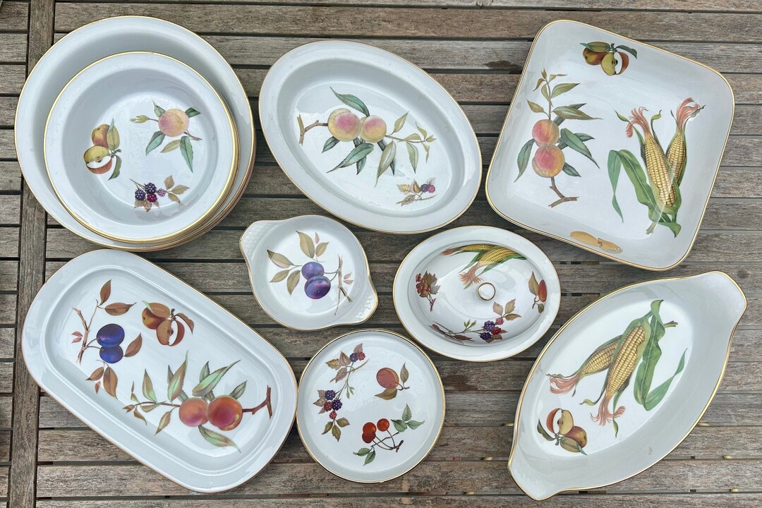 ROYAL WORCESTER EVESHAM Gold Crockery L Oven to Tableware L Serving ...