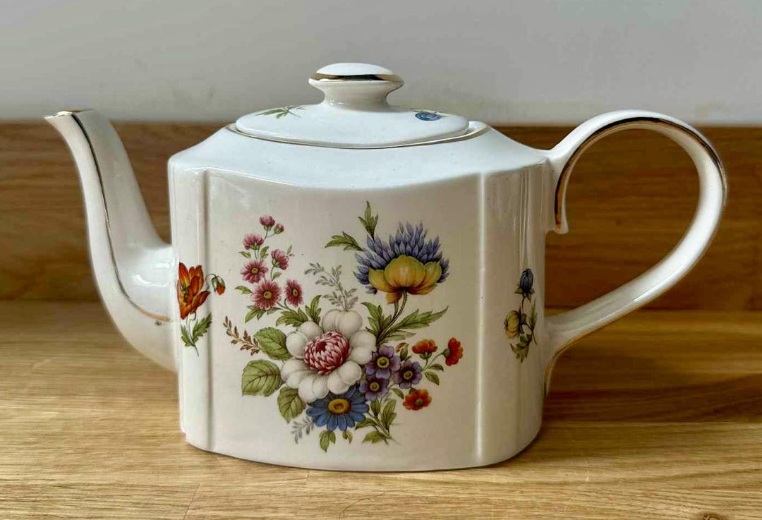 Arthur Wood and Son Teapot L 1950s Ironstone L Featuring a Beautiful ...