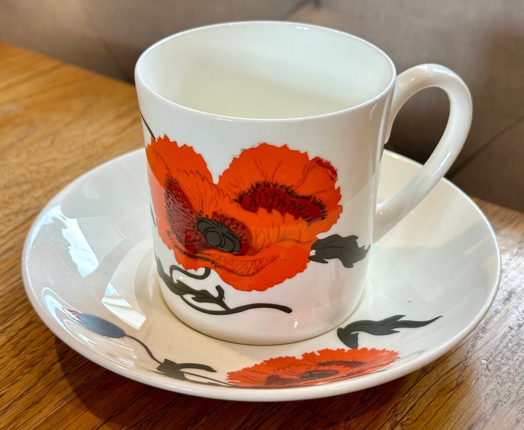 WEDGWOOD CORNPOPPY SUSIE Cooper Cup and Saucer L 1970s L Rare - Etsy