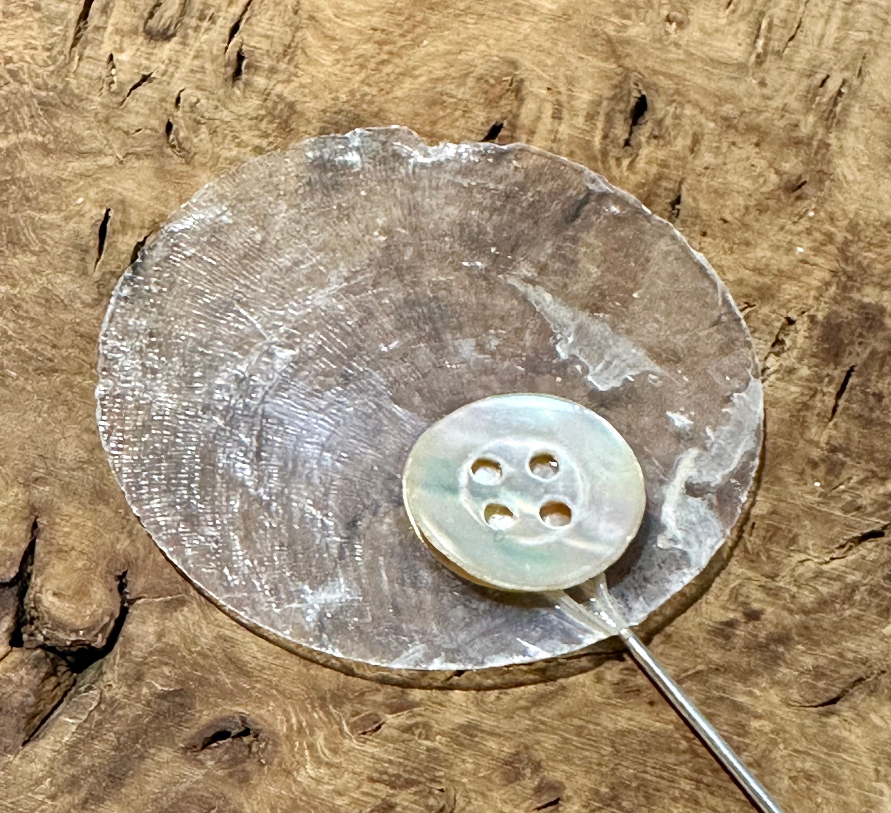 Capiz Sea Shell and Vintage Mother of Pearl Button Hat Pins, Original ...