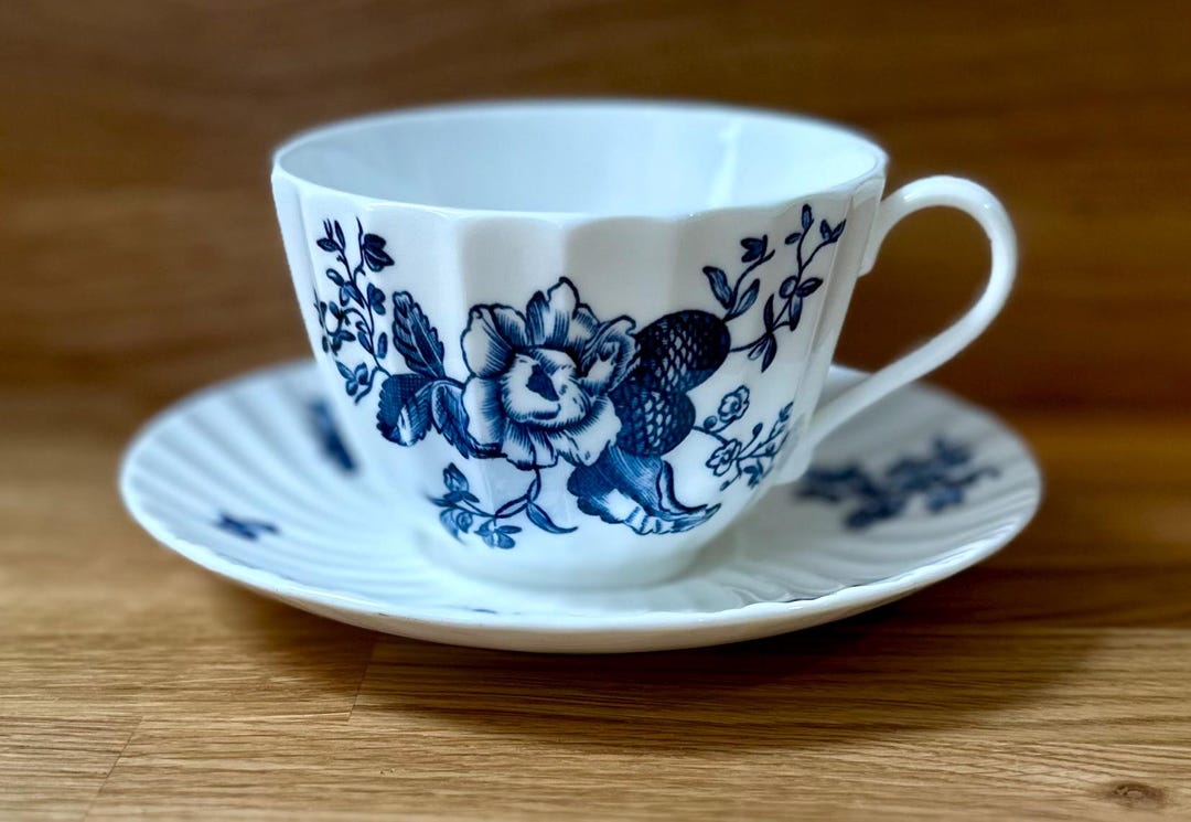 ROYAL WORCESTER ‘blue Sprays ‘ Reproduction Early Worcester 1760 L Bone ...