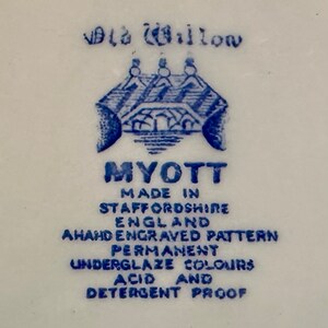 MYOTT WILLOW TUREEN Olde Willow Pattern Chinoiserie Round Covered ...