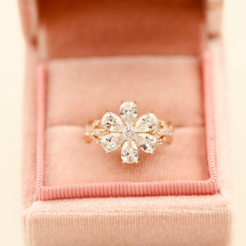 Magnolia Flower Ring,ringbirthday Gift.gift for Girlfriend.gift for ...