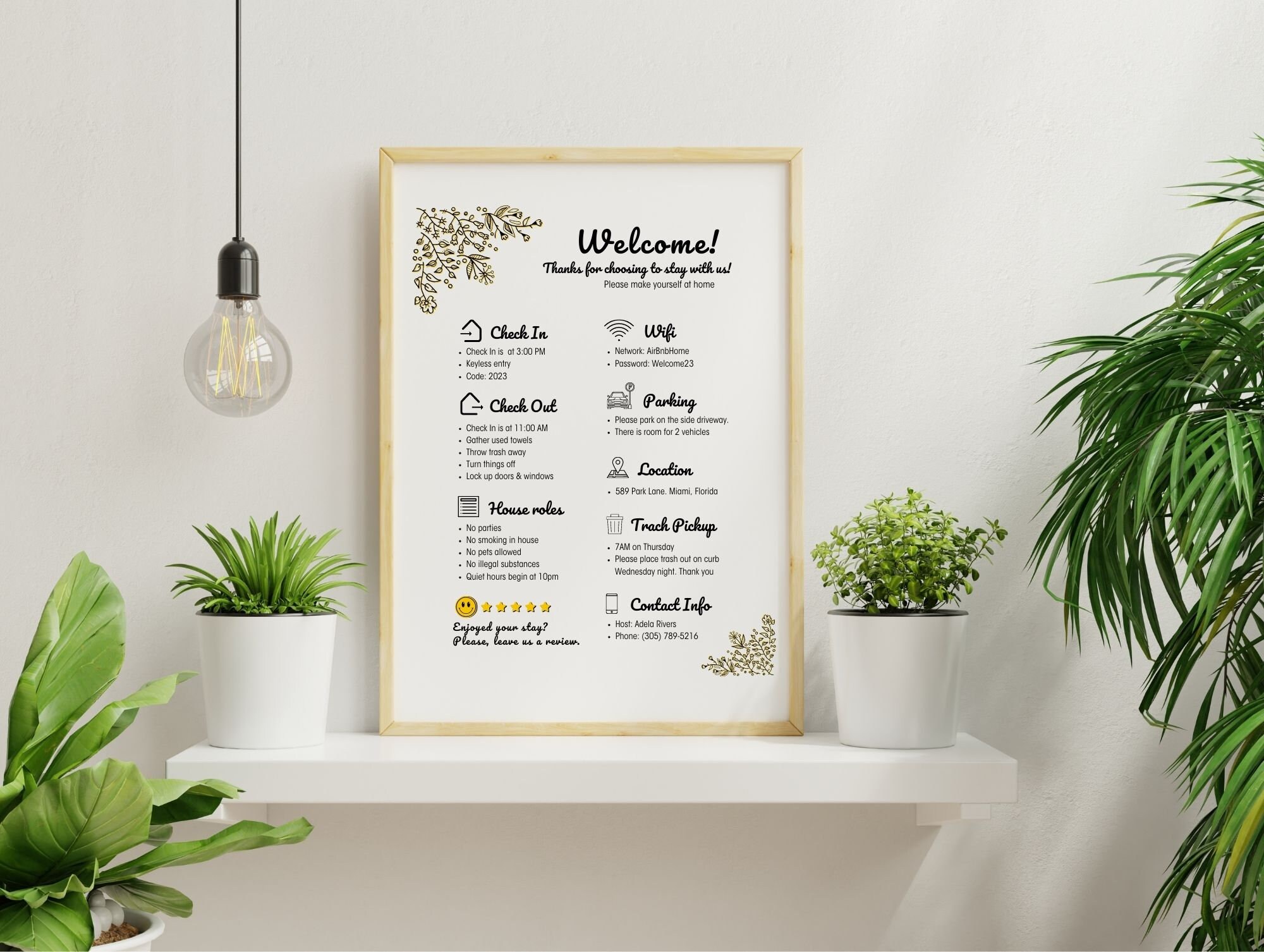 Canva Editable Airbnb Welcome Guide, Printable Short Term Vacation ...