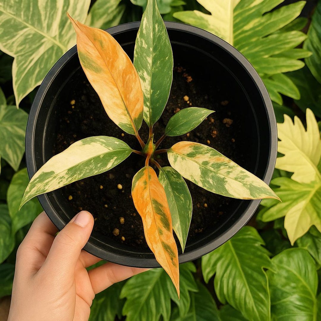 Philodendron Caramel Marble Fire Tiger Variegated - Etsy