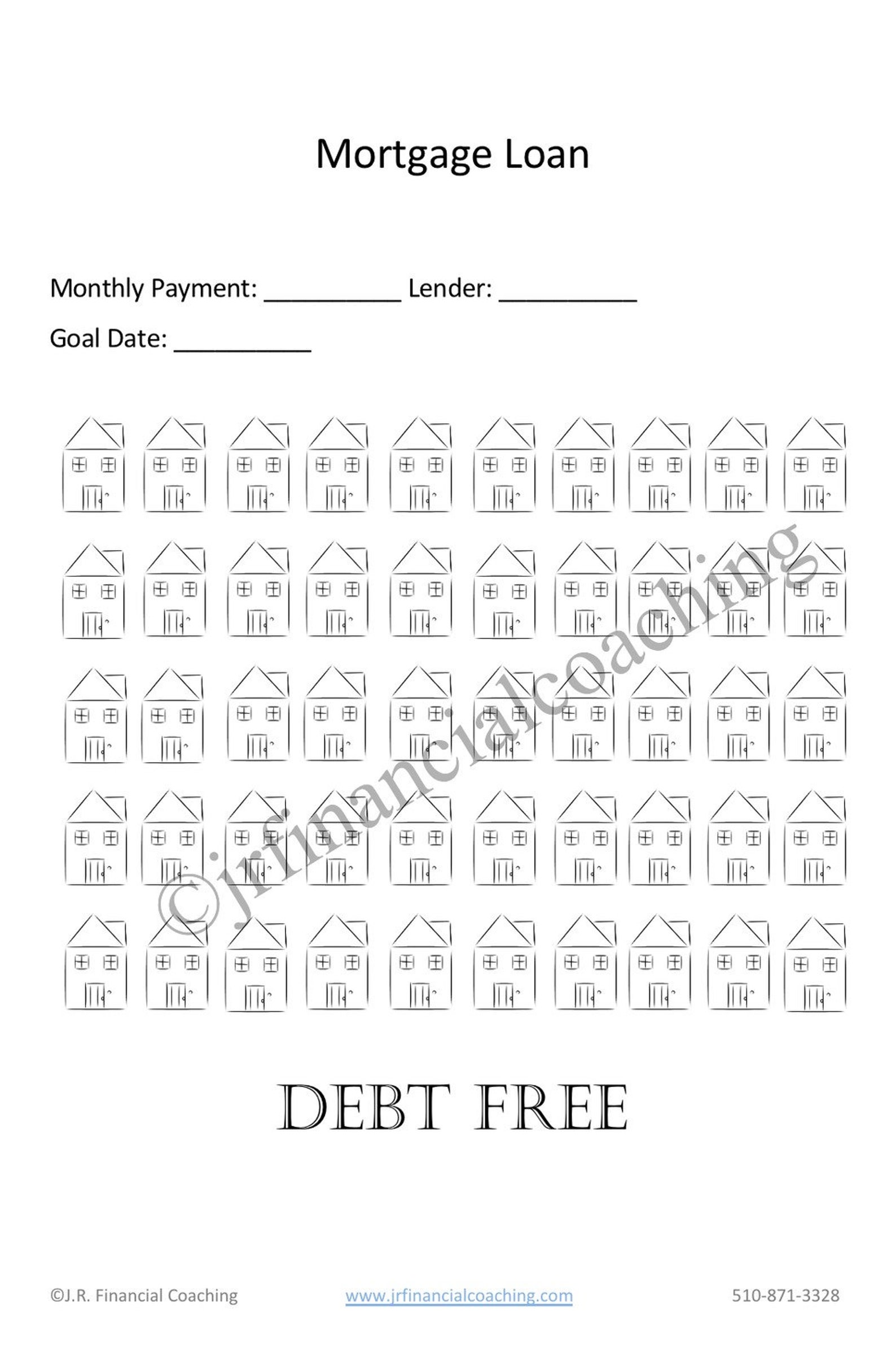 Free Debt Tracker Coloring Page