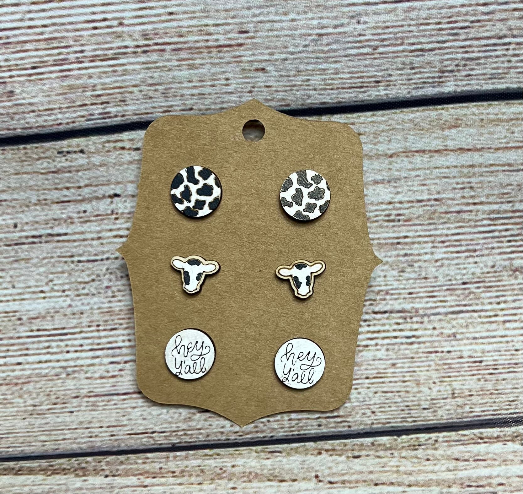 Cow Stud, Hey Yall Stud Earrings, Earrings , - Etsy